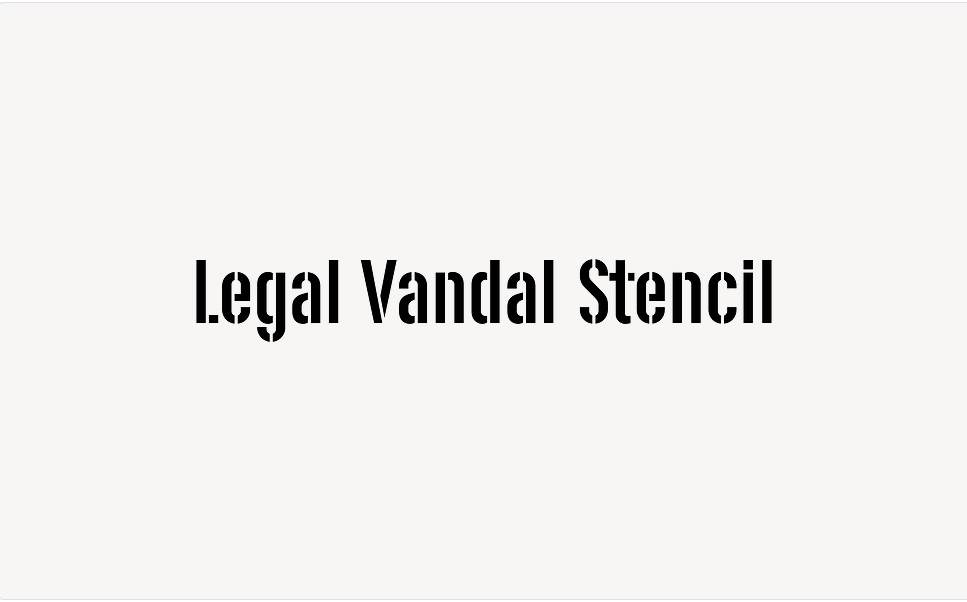 Legal Vandal Stencil - Font Free [ Download Now ]
