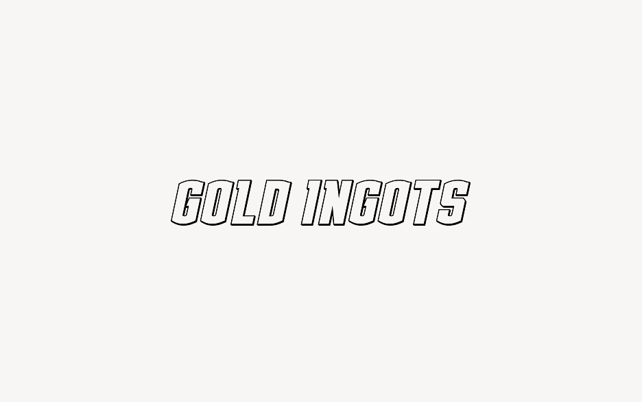 Gold Ingots - Font Free [ Download Now ]