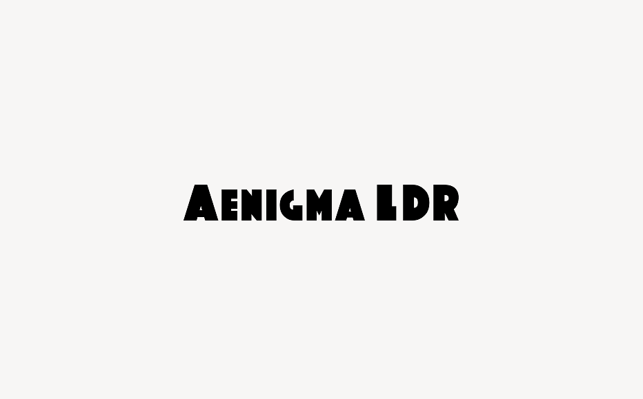Aenigma LDR - Font Free [ Download Now ]