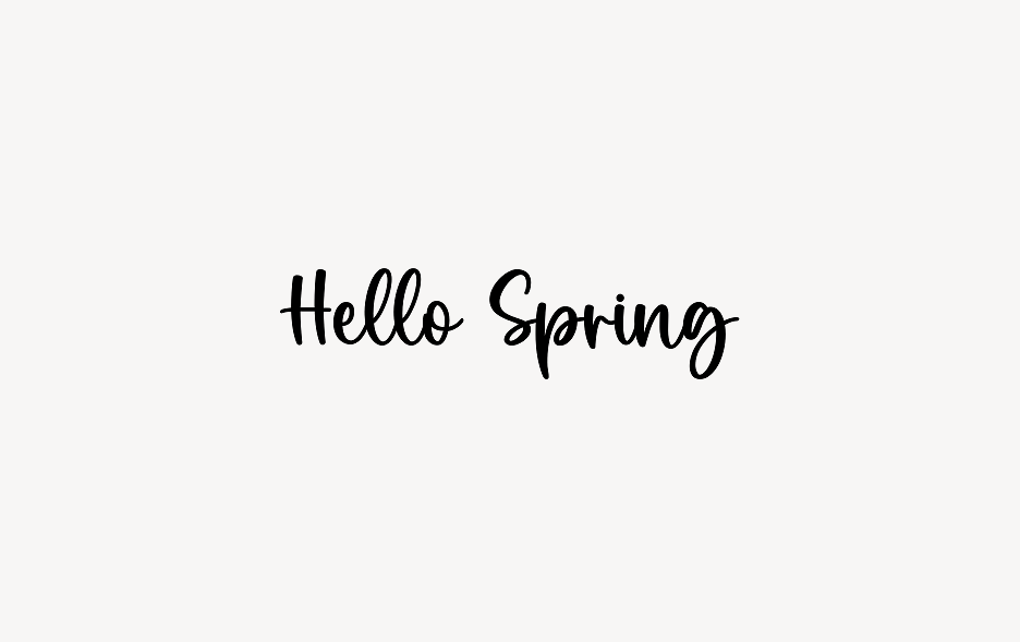 Hello Spring - Font Free [ Download Now ]