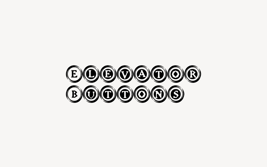 Elevator Buttons - Font Free [ Download Now ]