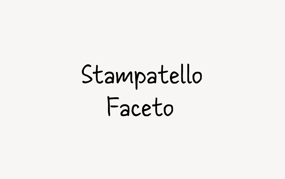 Stampatello Faceto - Font Free [ Download Now ]