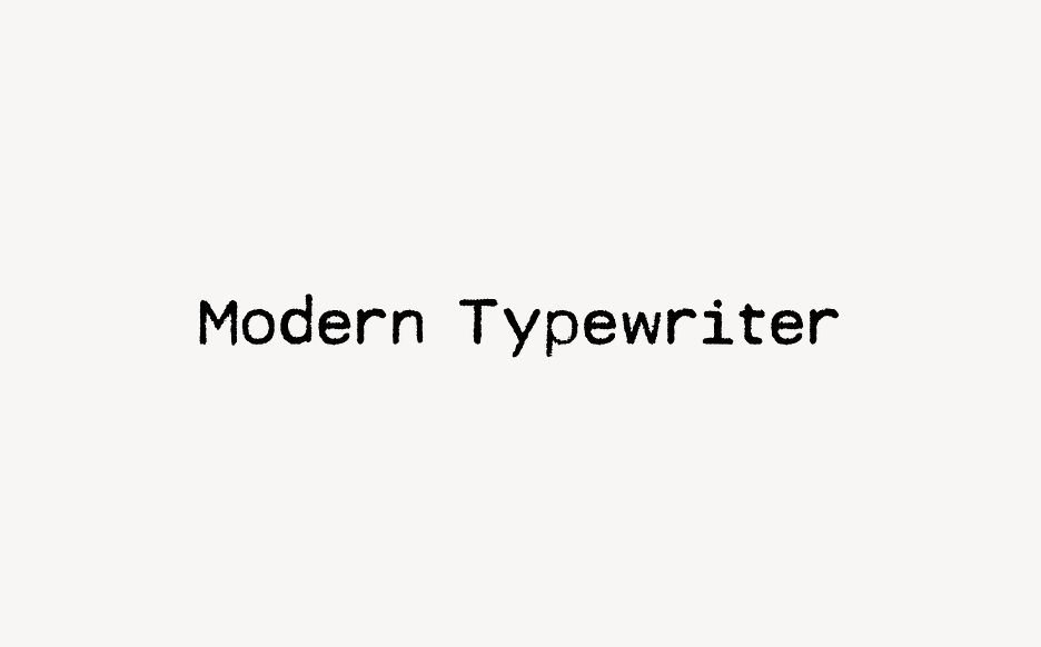 Modern Typewriter - Font Free [ Download Now ]