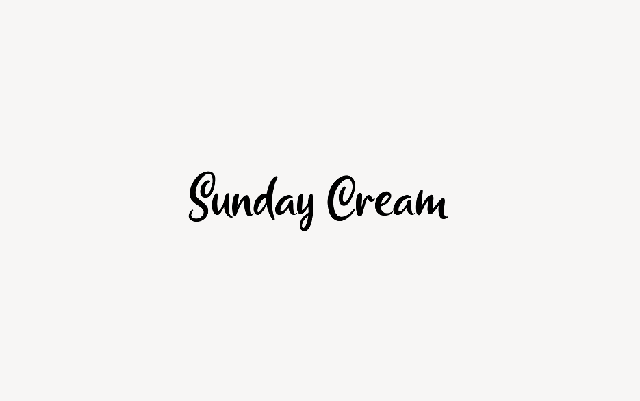 Sunday Cream - Font Free [ Download Now ]