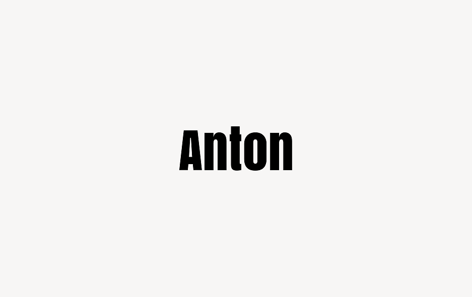 Anton - Font Free [ Download Now ]