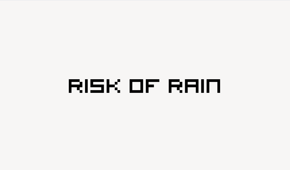 Risk Of Rain - Font Free [ Download Now ]