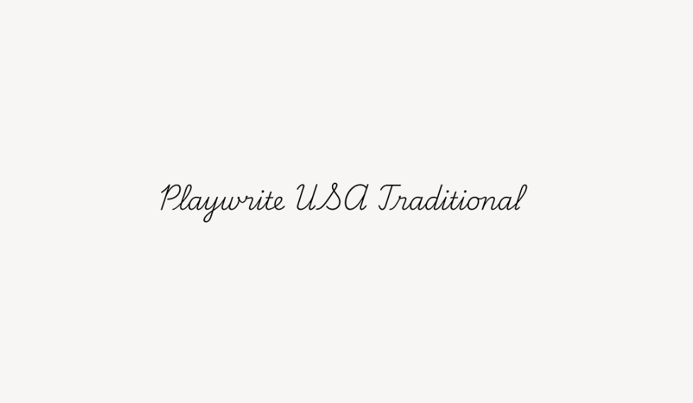 Playwrite USA Traditional - Font Free [ Download Now ]