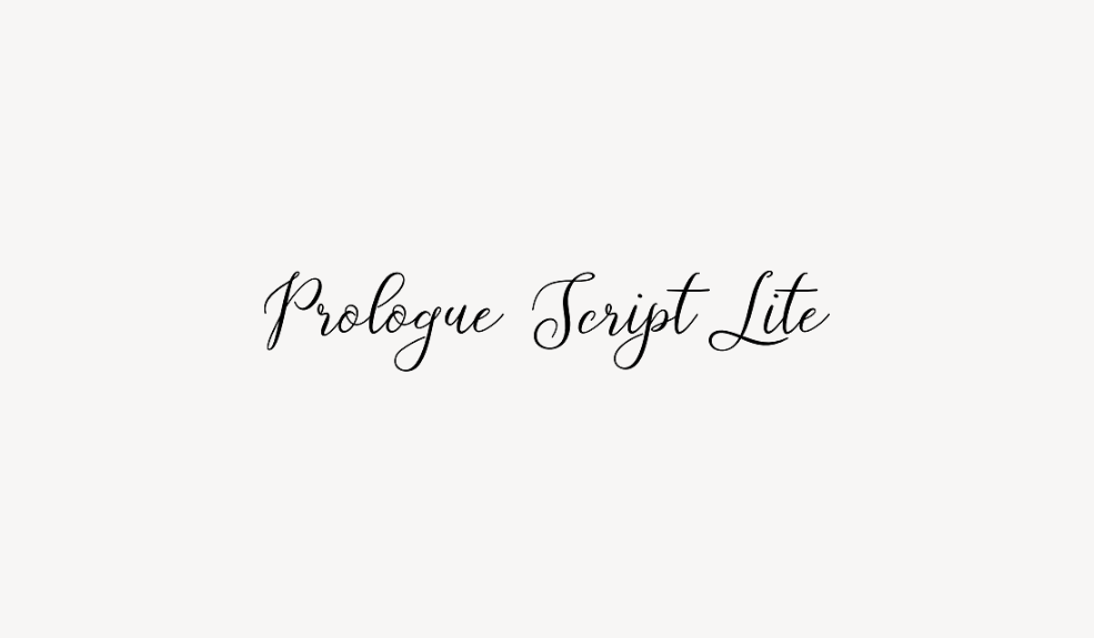 Prologue Script Lite - Font Free [ Download Now ]