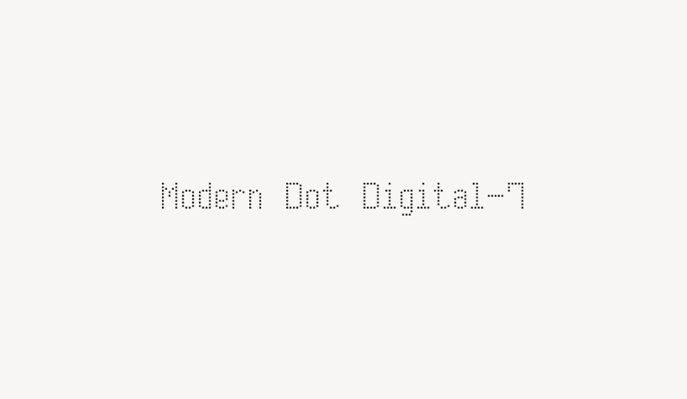 Modern Dot Digital-7 - Font Free [ Download Now ]
