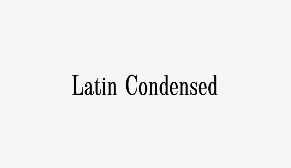 Latin Condensed - Font Free [ Download Now ]