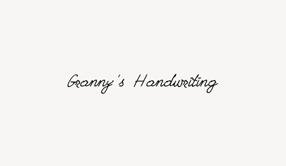Granny's Handwriting - Font Free [ Download Now ]