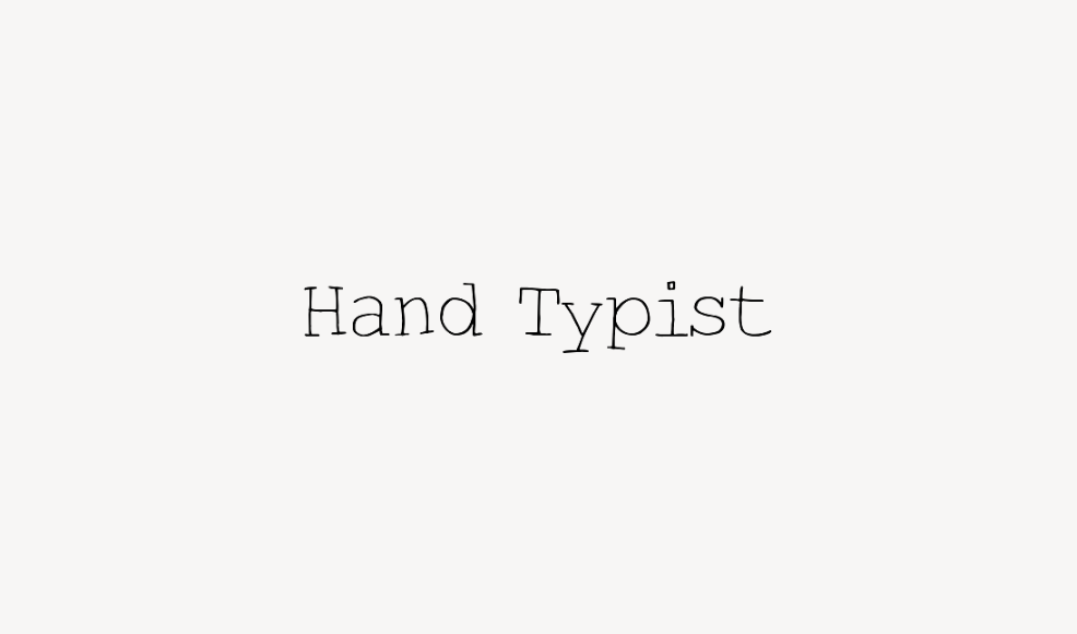 Hand Typist - Font Free [ Download Now ]